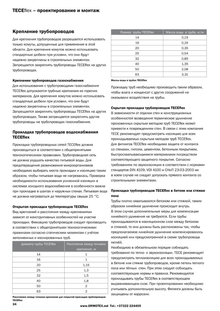 TECEflex-Проектирование и монтаж | ORMOTEX